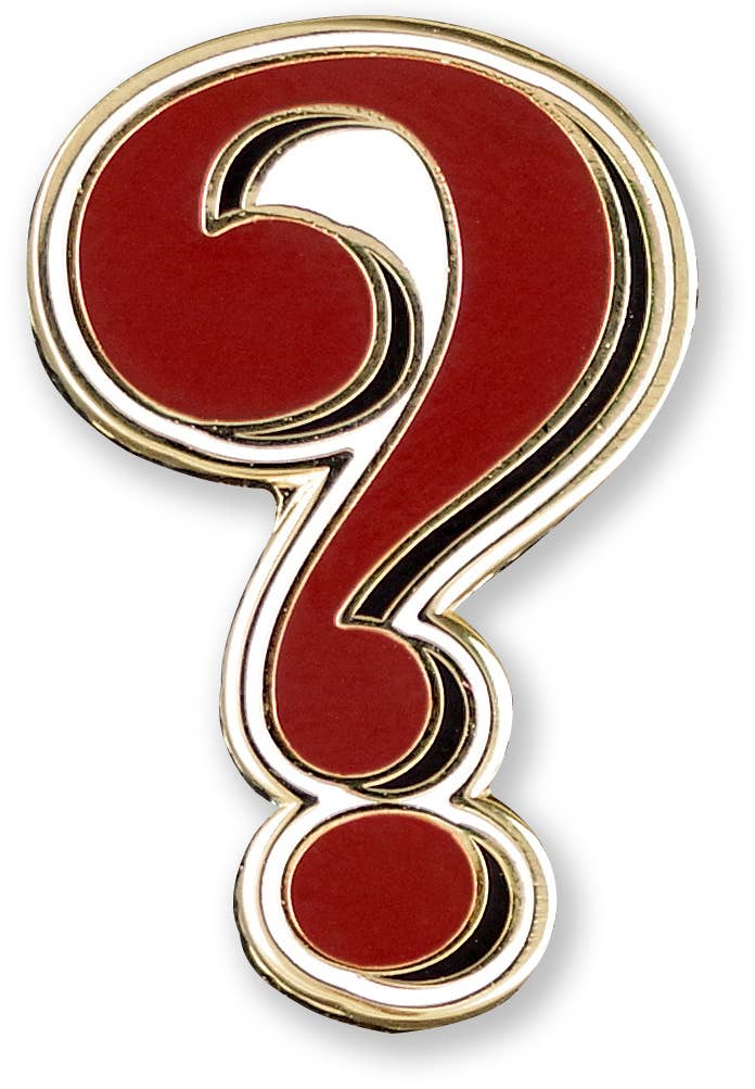 Question Mark Hard Enamel Pin – Proper Pieces